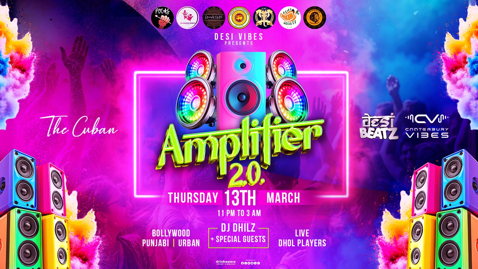 Amplifier 2.0 - Neon Edition at The Cuban, Canterbury on 13th Mar | Fatsoma