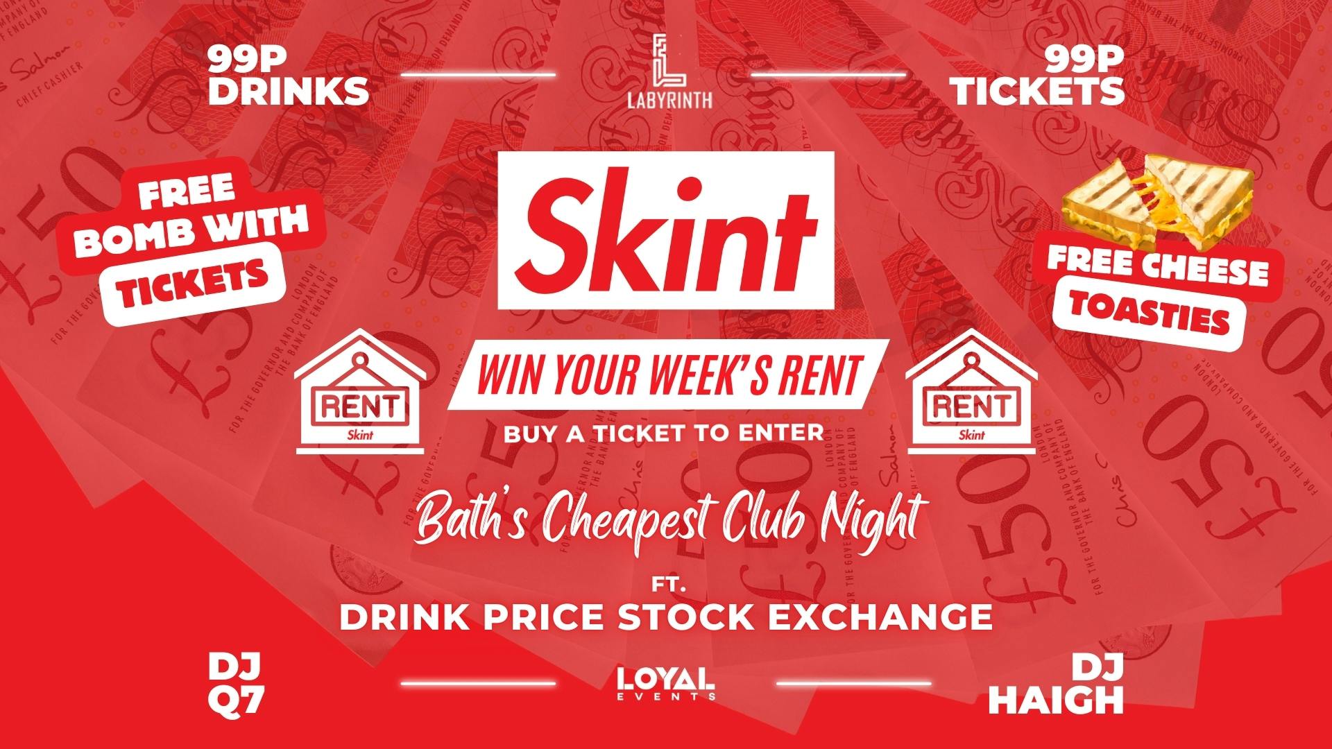 TONIGHT: Skint Mondays // WIN A WEEK'S RENT // 99p Drinks // 99p Tickets // ft. Skint Drink ...