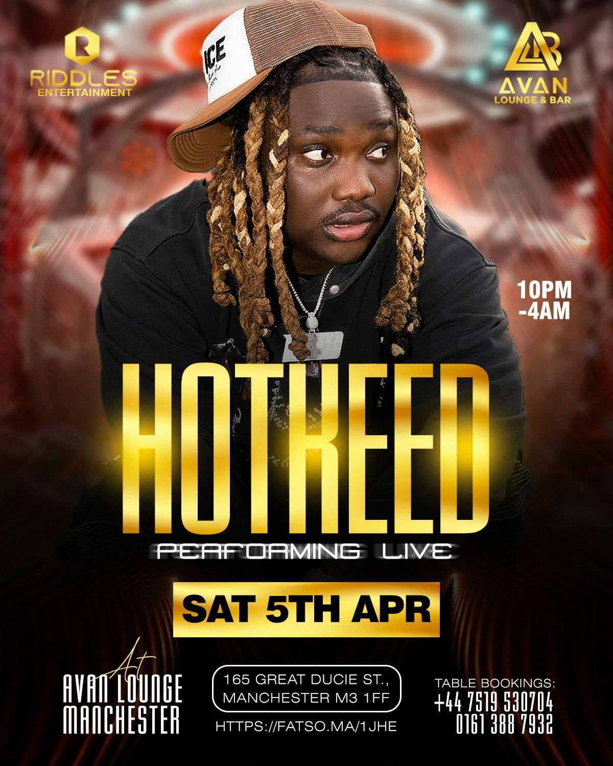 HOTKID LIVE AT AVAN-LOUNGE MANCHESTER at Avan Lounge Restaurant ...