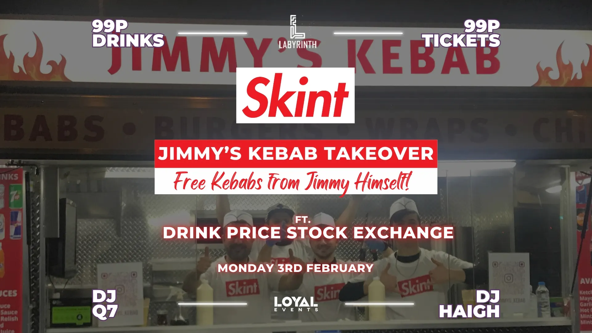 TONIGHT: Skint Mondays - Jimmy's Kebab Takeover // 99p Drinks // 99p ...