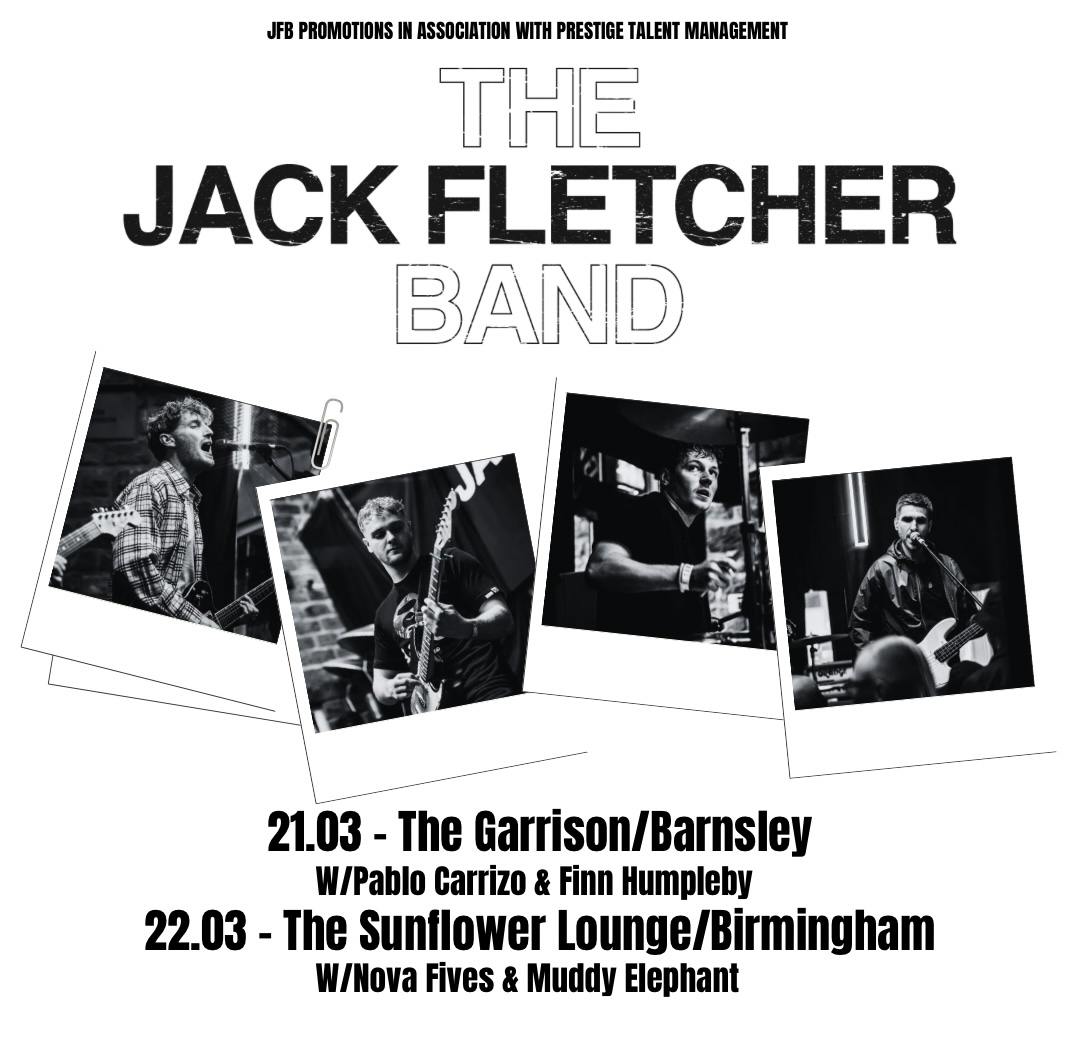 The Jack Fletcher Band at The Garrison, Barnsley on 21st Mar | Fatsoma