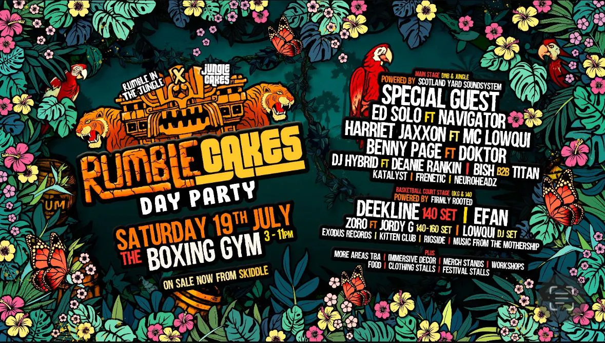Rumble Cakes Day Party - Rumble In The Jungle x Jungle Cakes at The ...