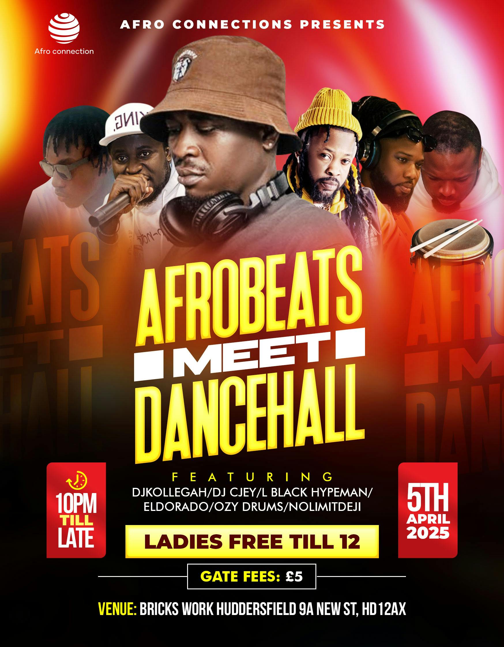 Afro Connections at The Brick Works, Huddersfield on 5th Apr | Fatsoma