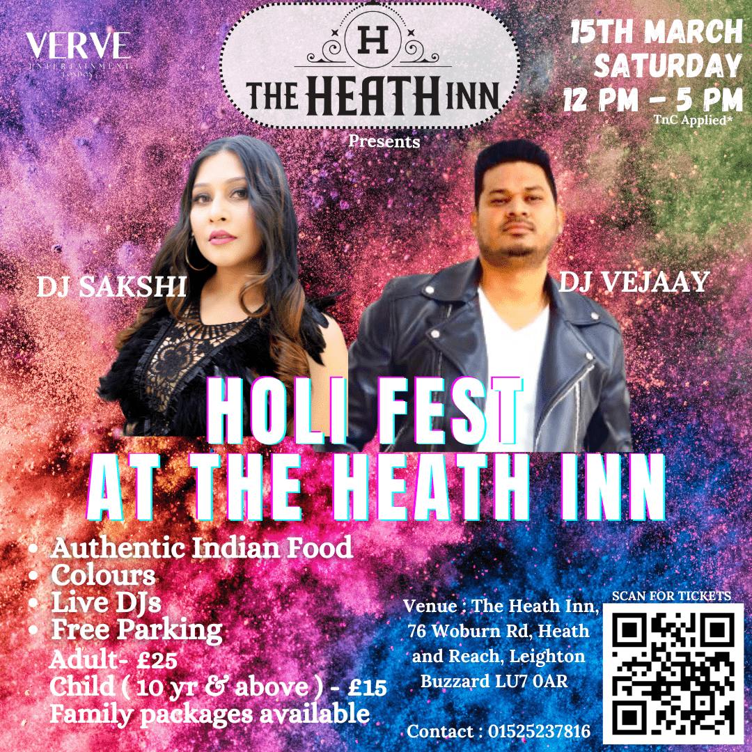 Holi Fest at The Heath Inn at The Heath Inn Indian Restaurant | Pub ...