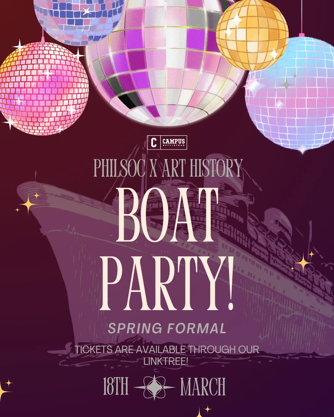 PhilSoc x Art History Boat Party at Princess River Cruises, Colwick on ...