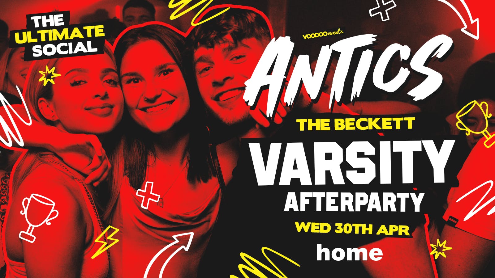 Antics @ Home - Official VARSITY Afterparty at Home Nightclub Leeds, Leeds on 30th Apr | Fatsoma