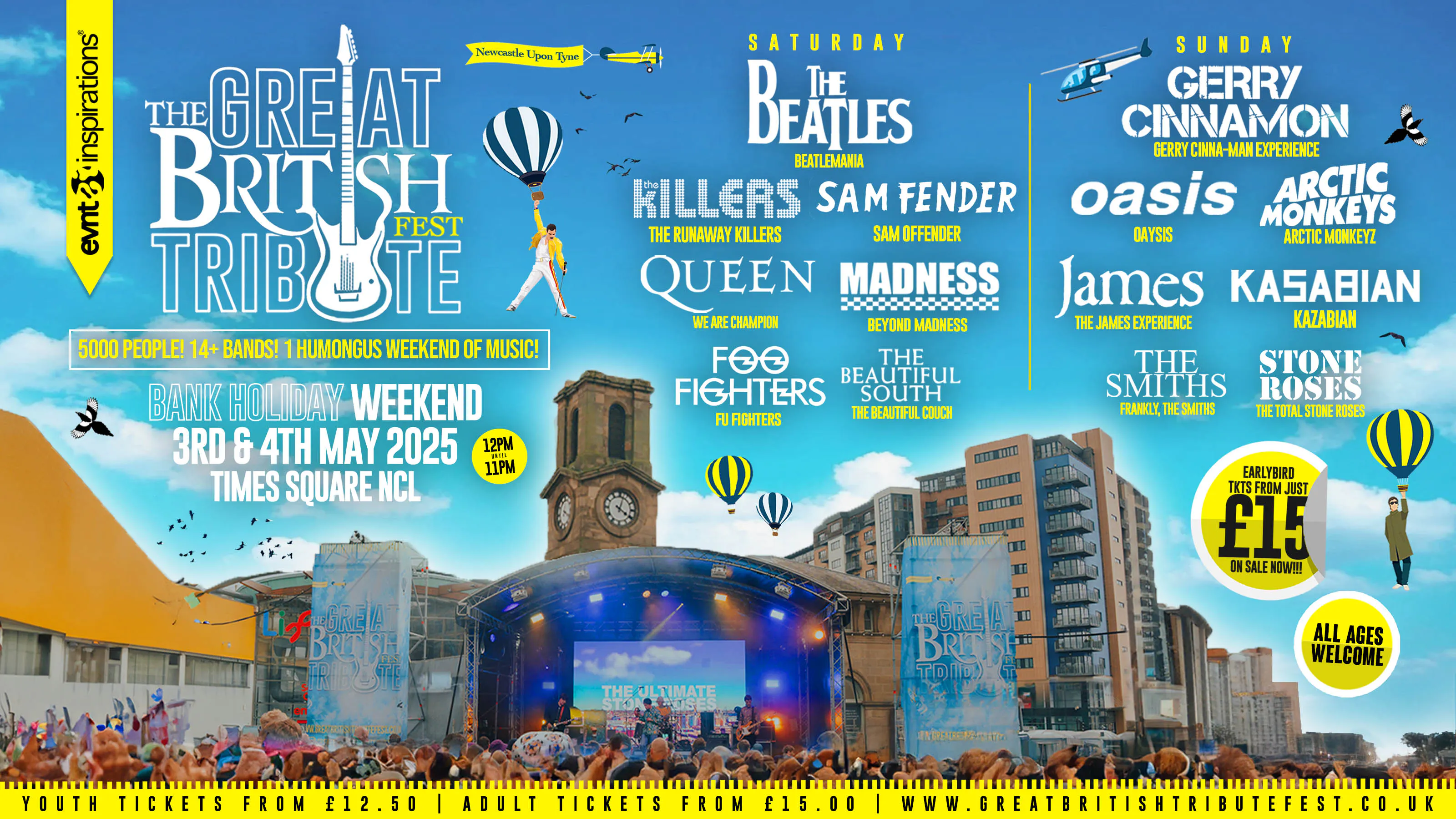 Great British Tribute Fest 2025 - Newcastle Upon Tyne at Times Square ...