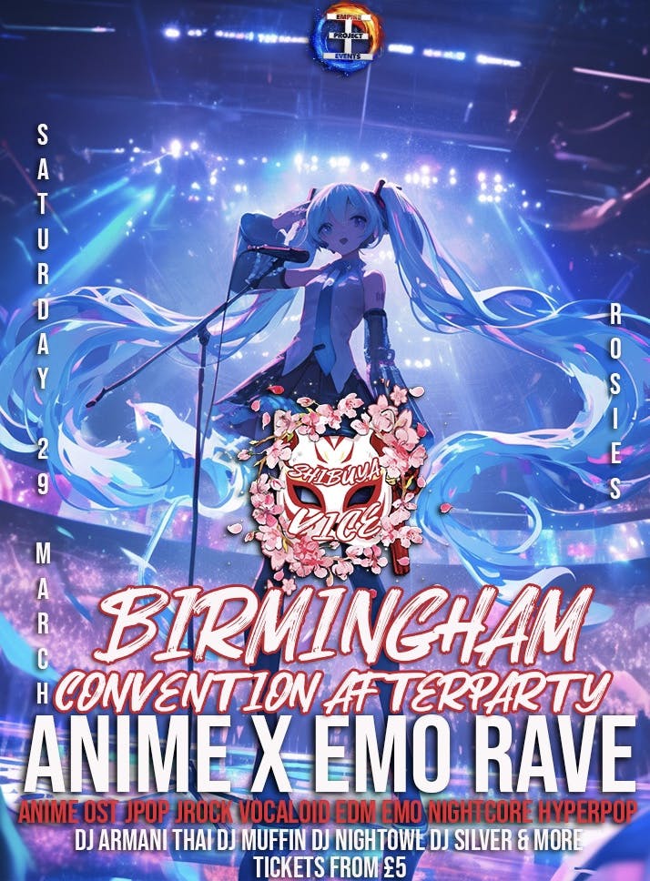 BIRMINGHAM Anime X Emo Rave: Con Afterparty with DJ ARMANI THAI ...