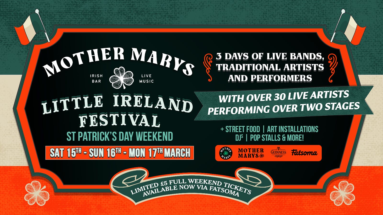LITTLE IRELAND FESTIVAL: St Patricks Weekend ☘️ at Mother Mary's Irish ...