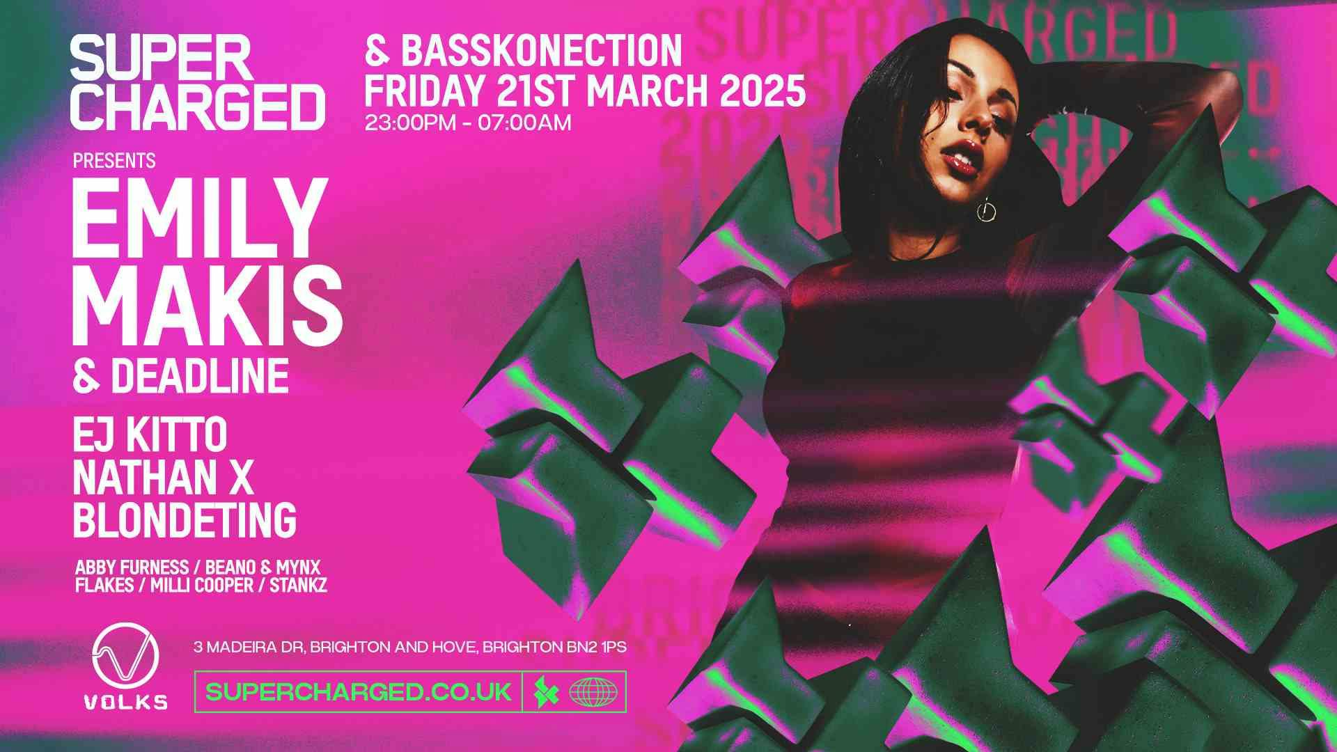 SuperCharged presents Emily Makis at Volks Club, Brighton and Hove on ...