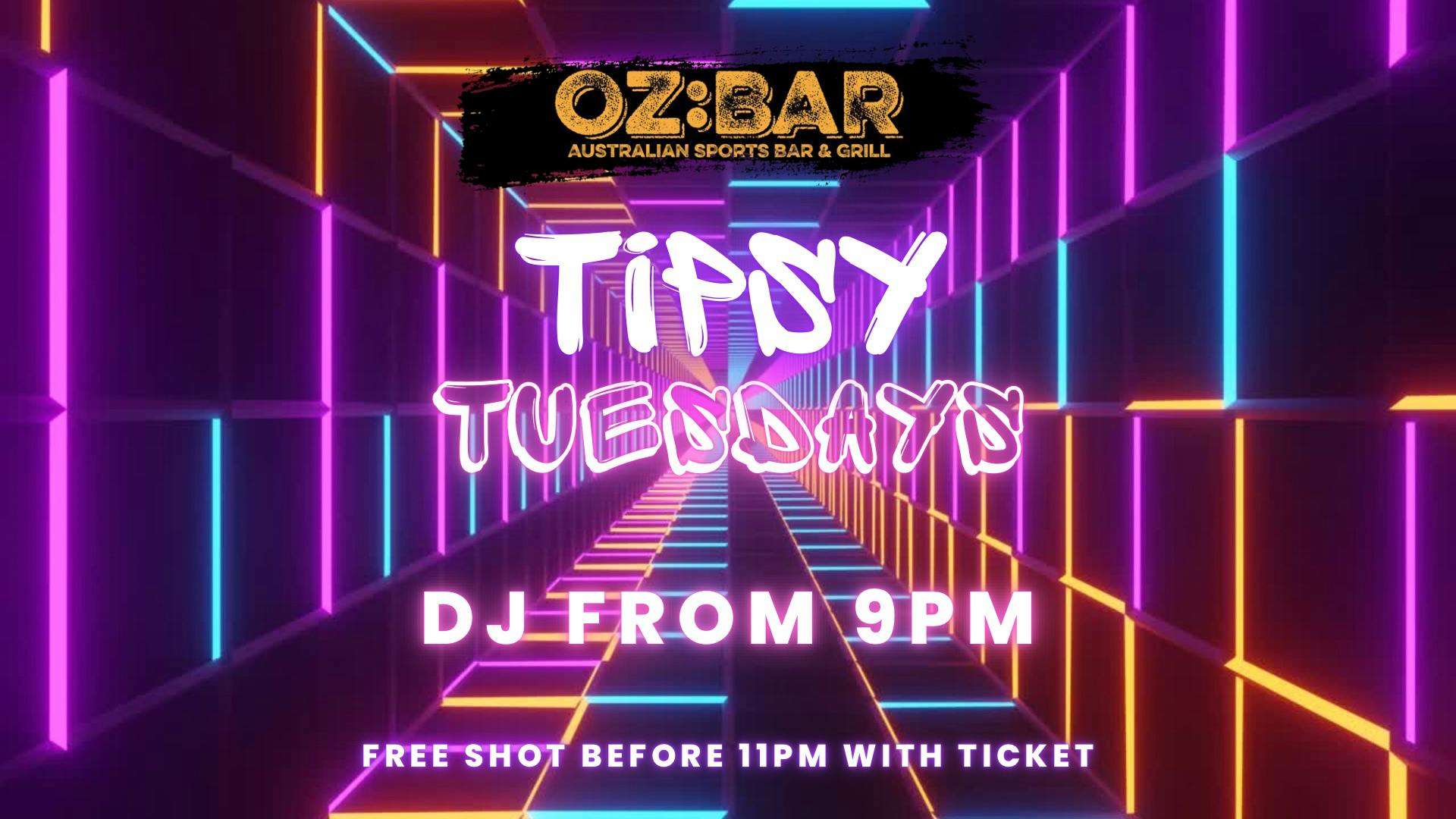 TIPSY Tuesdays | OZ:BAR | 01.04.25 at OZ Bar, Nottingham on 1st Apr | Fatsoma