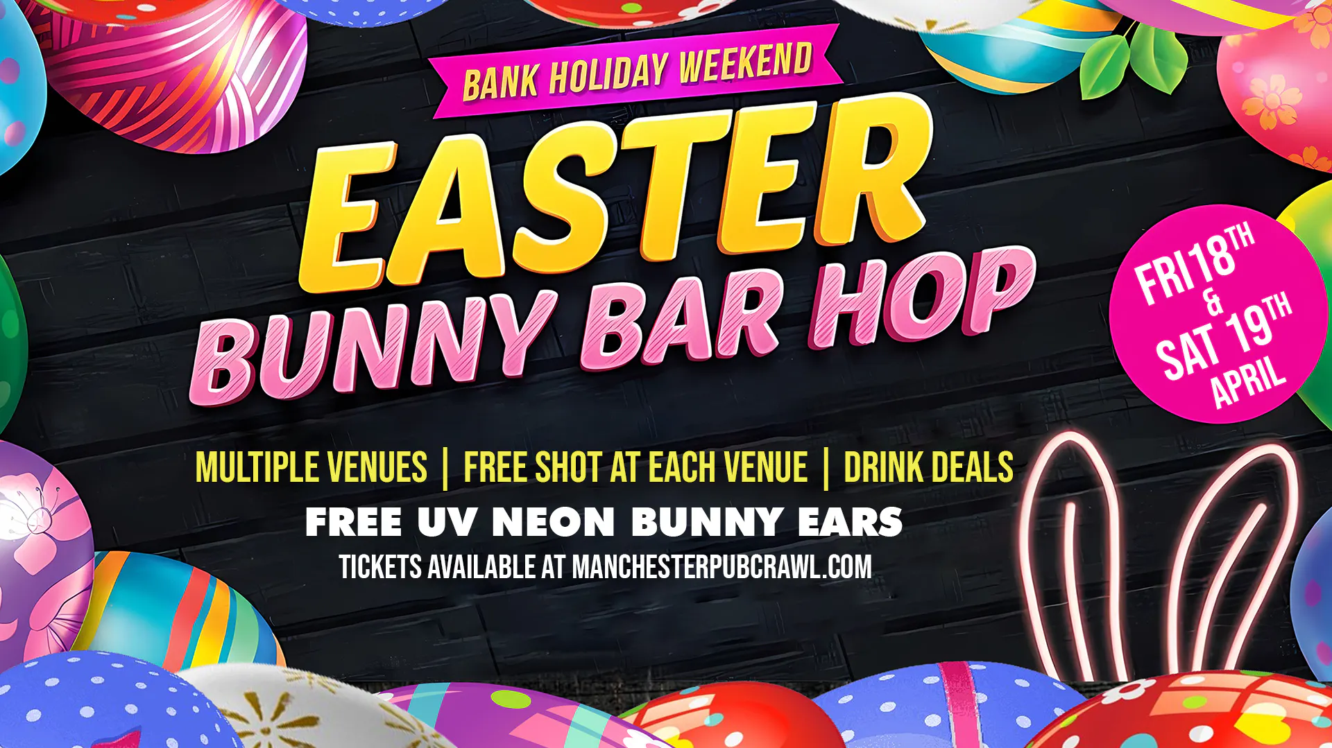 Easter Bunny Bar Hop | Manchester Pub Crawl at Salt Dog Slim's ...