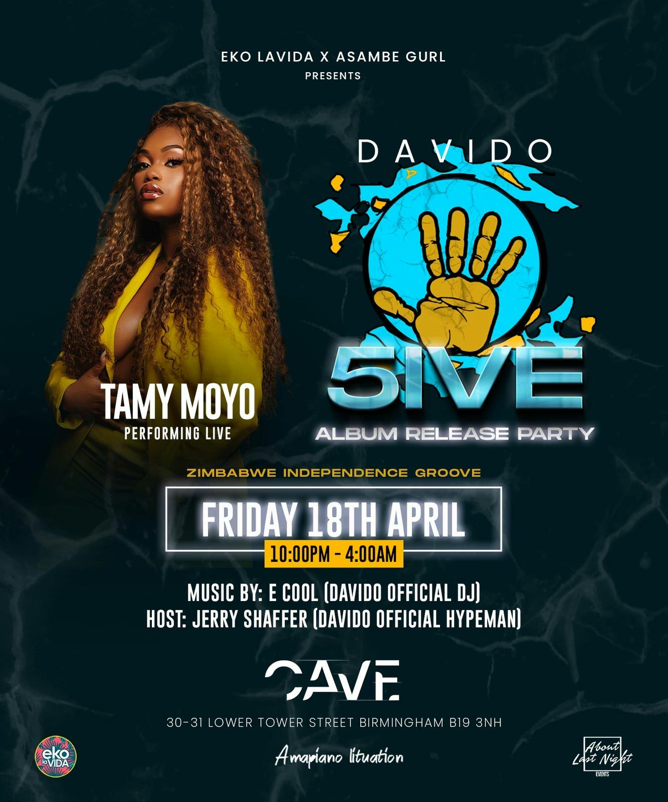 TAMY MOYO X DAVIDO ALBUM RELEASE PARTY LIVE @CaveClub “ASAMBE GURL” ZIM ...