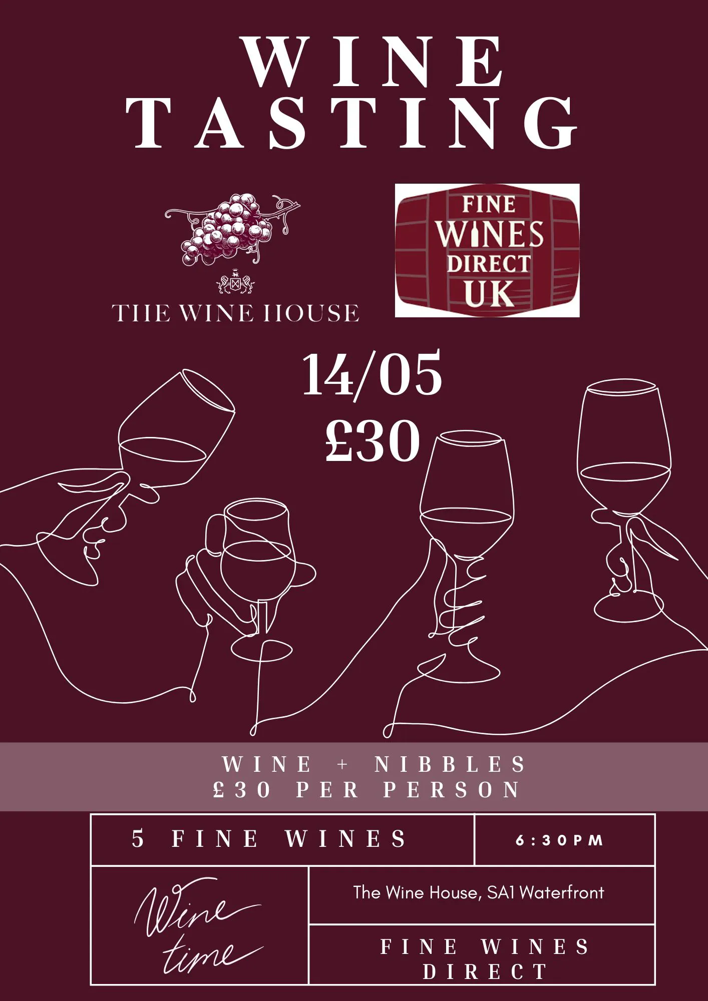 Fine wine tasting in collaboration with Fine Wines Direct at The Wine ...
