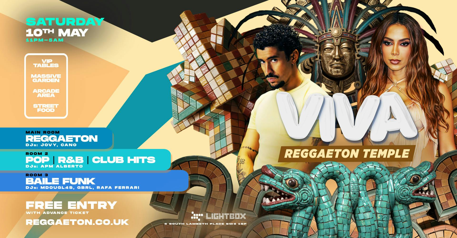VIVA Reggaeton - Temple at Lightbox, London on 10th May | Fatsoma