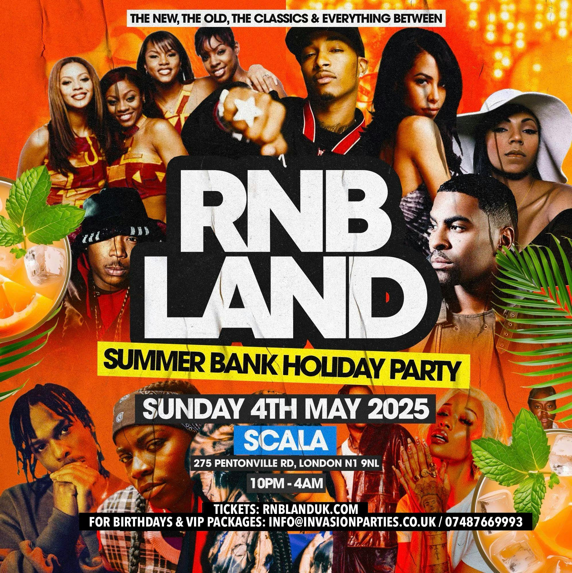 RNB LAND - Rnb & Slow Jams Bank Holiday Party - ONLINE IS SOLD OUT ...