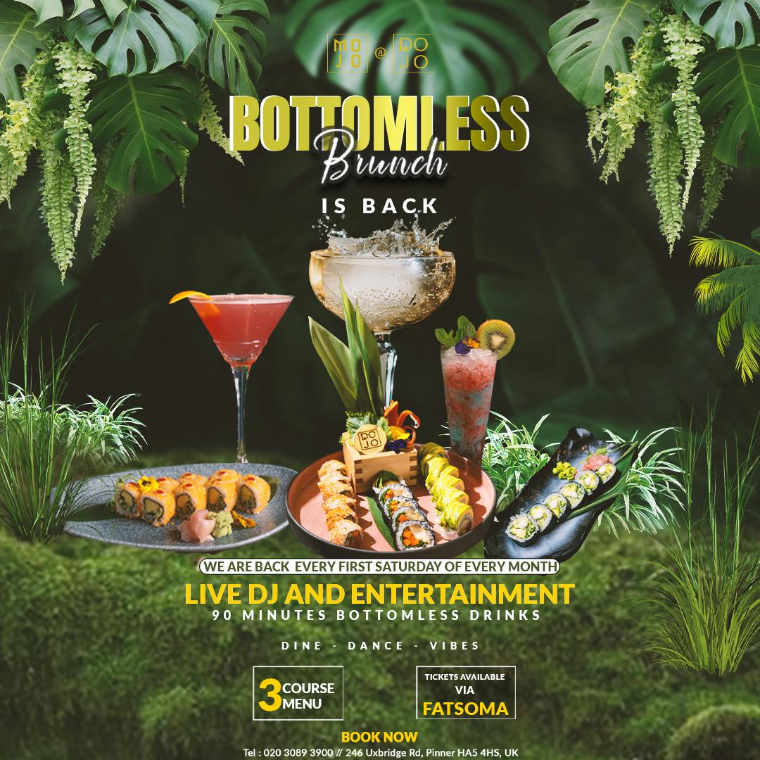 Mojo @ Dojo Bottomless Brunch at Dojo Restaurant - Hatchend, Pinner ...