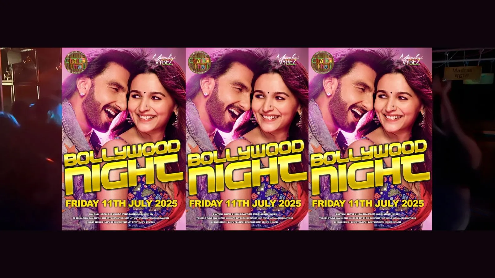 Bollywood Night - Friday 11th July 2025 - Chai Thali - Camden, London ...