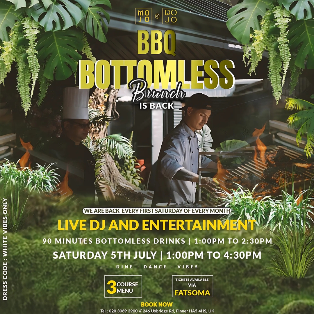 Mojo @ Dojo Bottomless Brunch at Dojo Restaurant - Hatchend, Pinner ...