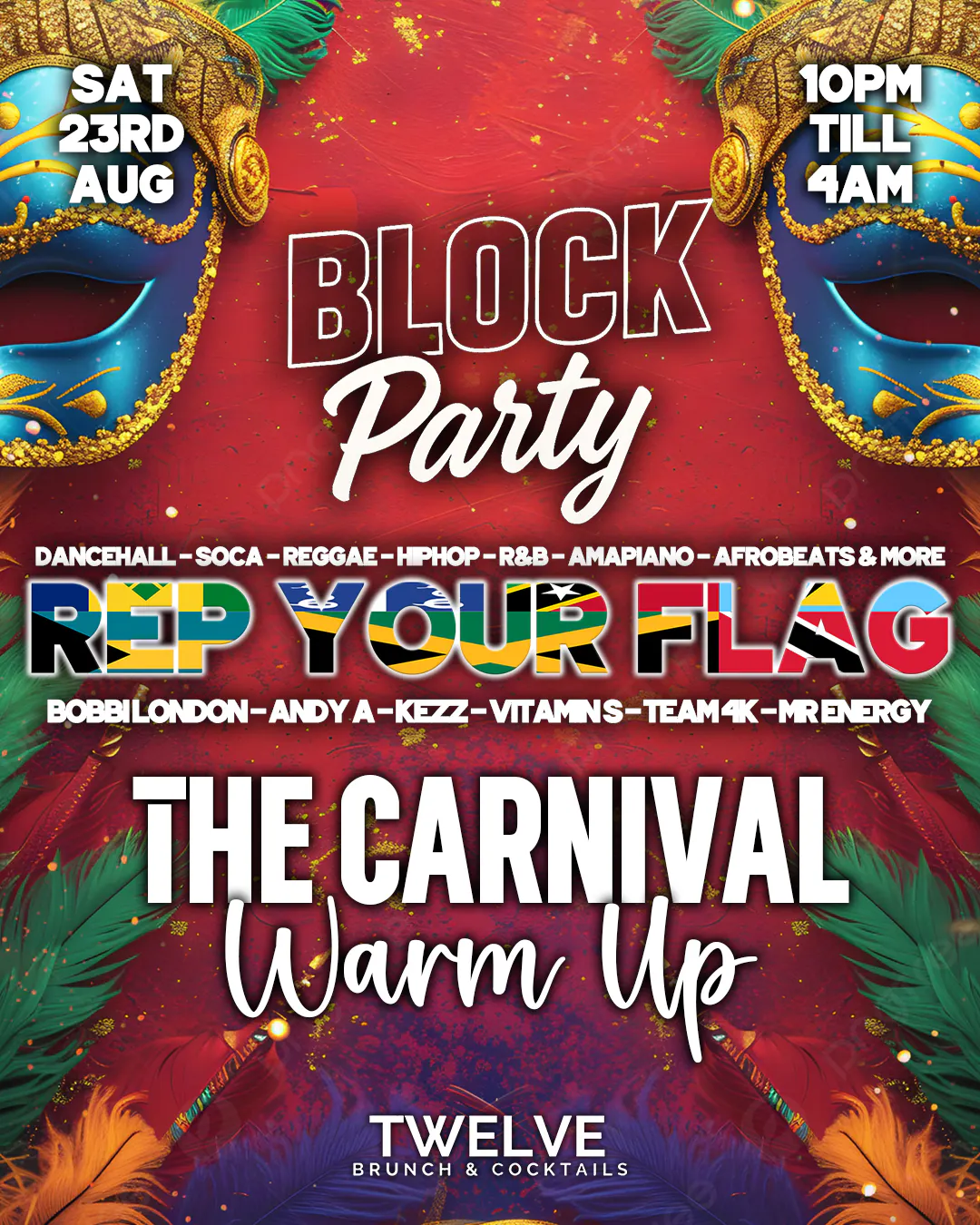 Block Party - Rep Your Flag at Twelve Bar, Southend-on-Sea on 23rd Aug ...