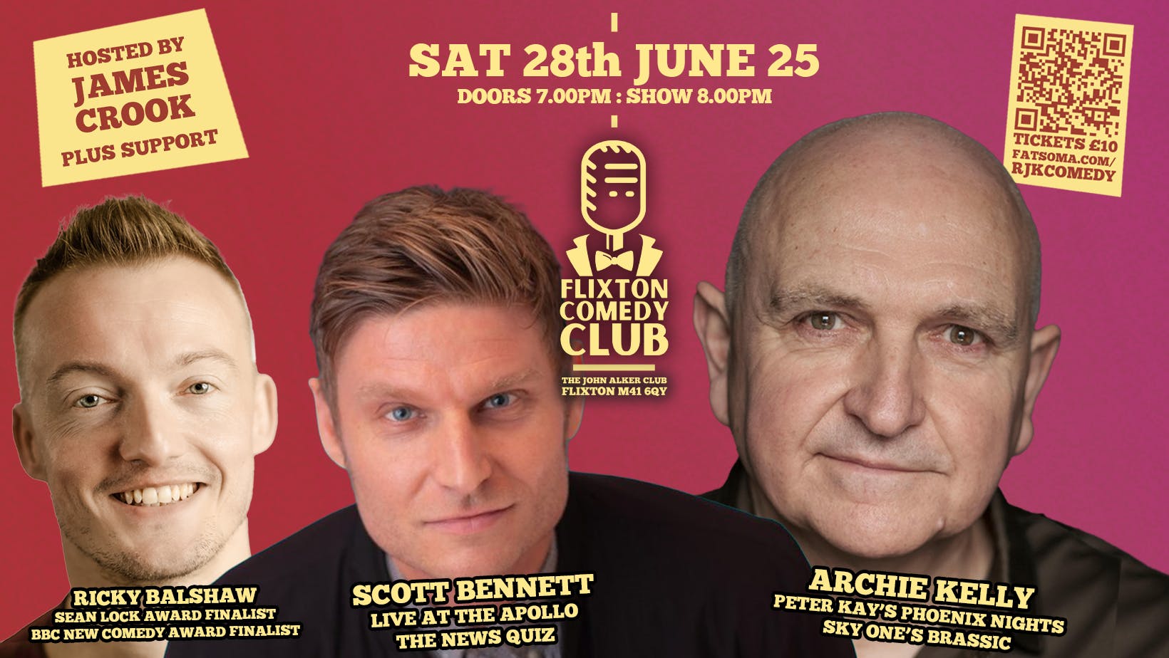 Flixton Comedy Club: 28th June, featuring Archie Kelly. at The John ...