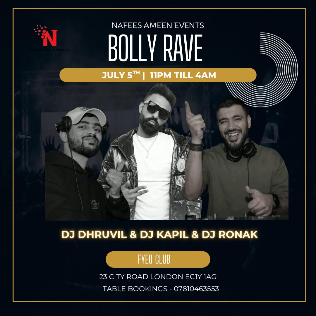 BOLLY RAVE ( DESI RAVE ) at For Your Eyes Only, London on 5th Jul | Fatsoma