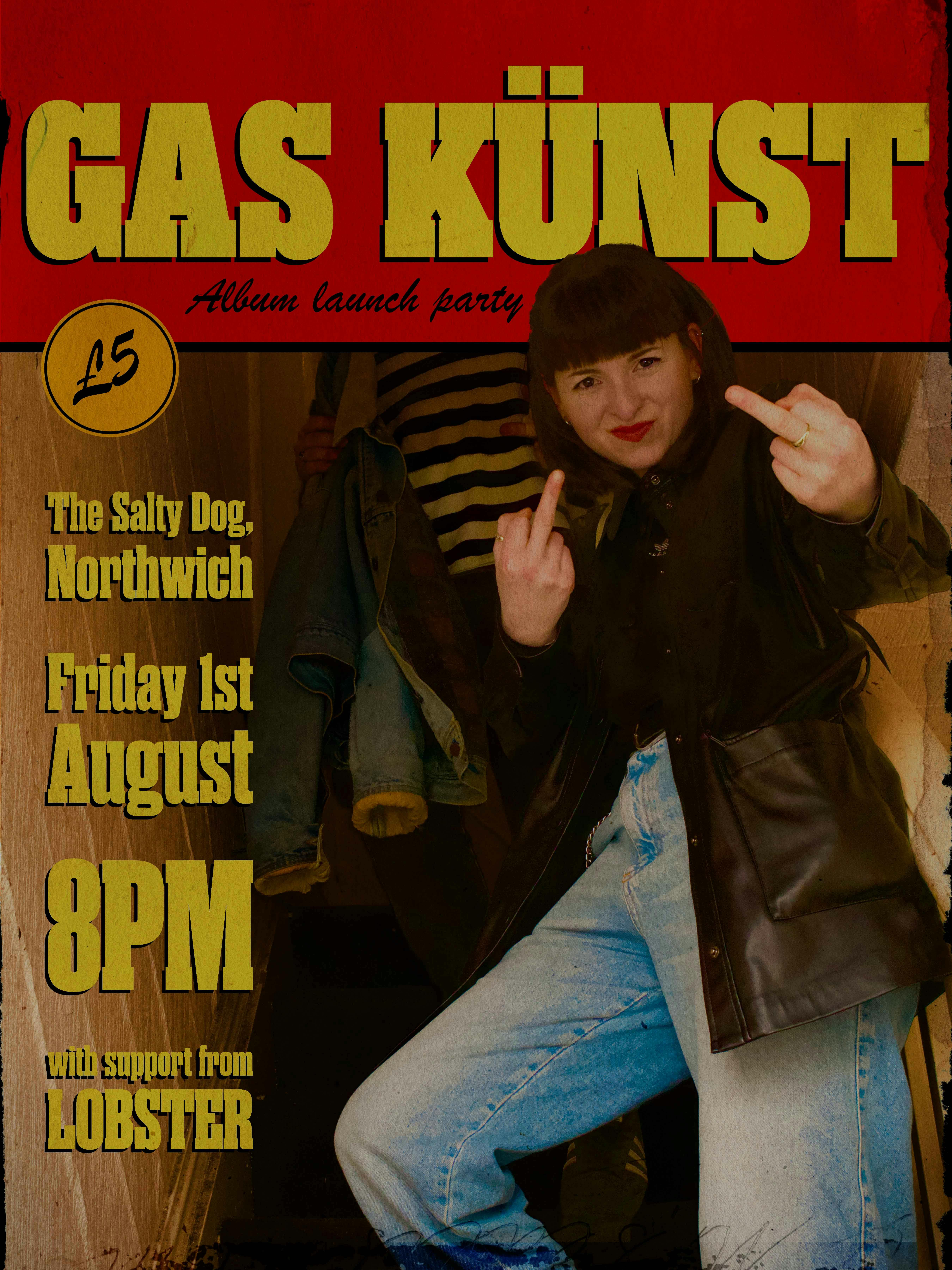 Gas Kunst Album Launch with Lobster at The Salty Dog, Northwich on 1st Aug | Fatsoma
