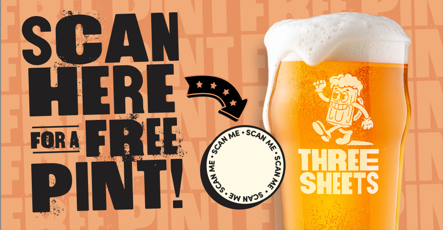 Three Sheets - FREE PINT 🍺 at Three Sheets Belfast, Belfast on 12th Aug | Fatsoma