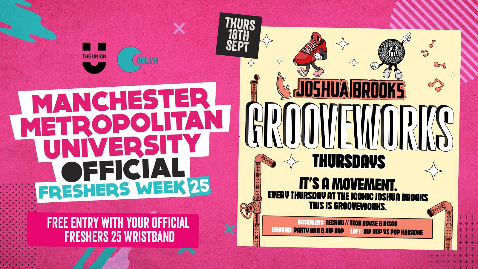 DAY 5 - OFFICIAL MAN MET EVENT 1 - GROOVEWORKS THURSDAYS 🪅🎶🪩 at Joshua Brooks, Manchester on ...