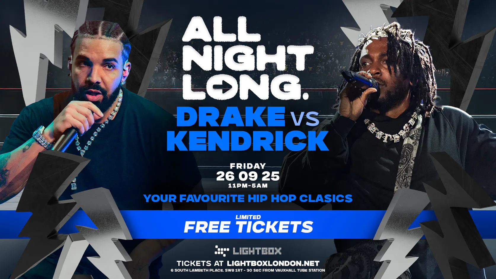 FREE TICKETS - Pop & RnB - All Night Long- DRAKE VS KENDRICK SPECIAL at ...