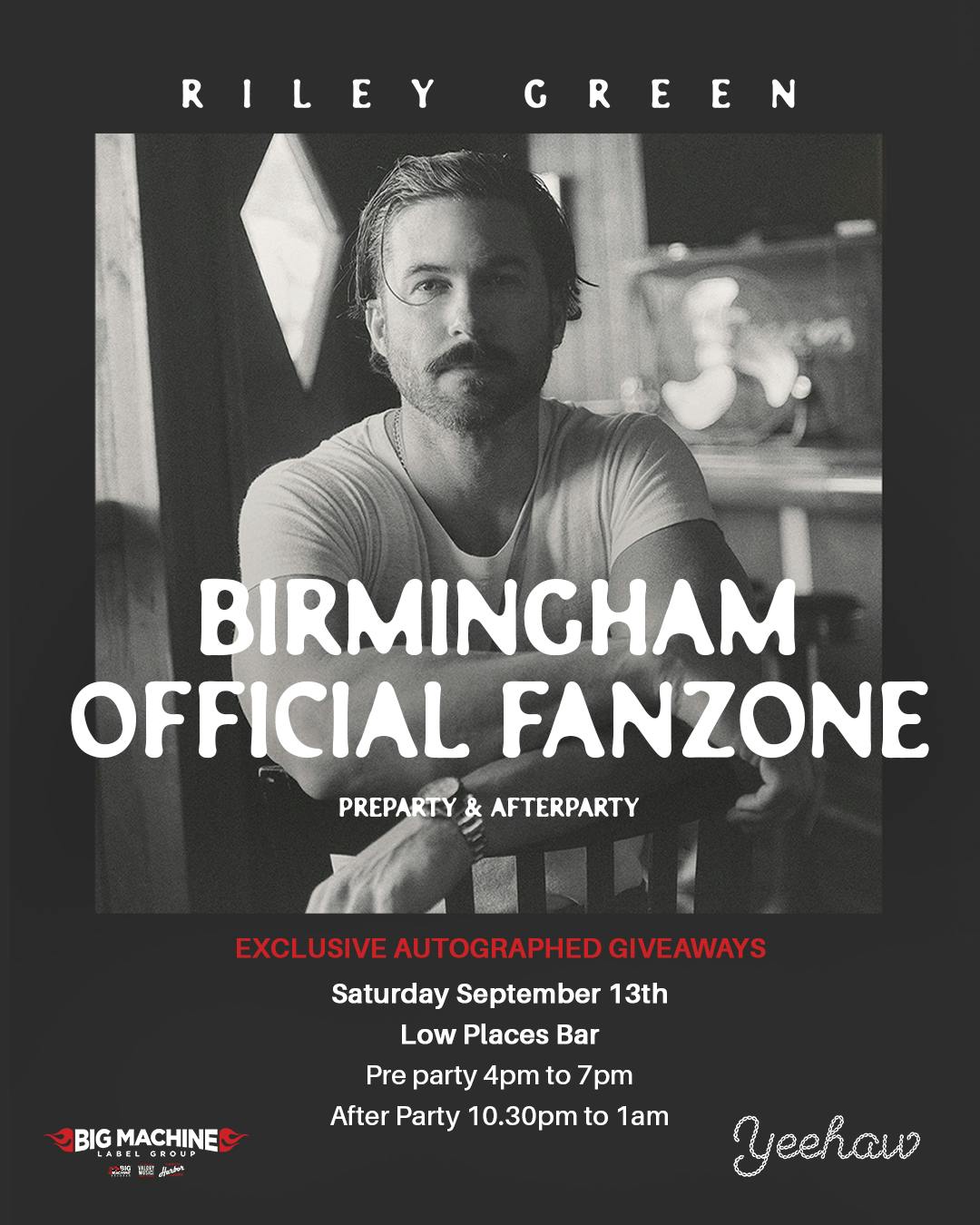 RILEY GREEN OFFICIAL FAN ZONE. BIRMINGHAM. (🚨VERY LIMITED AVAILABILITY ...