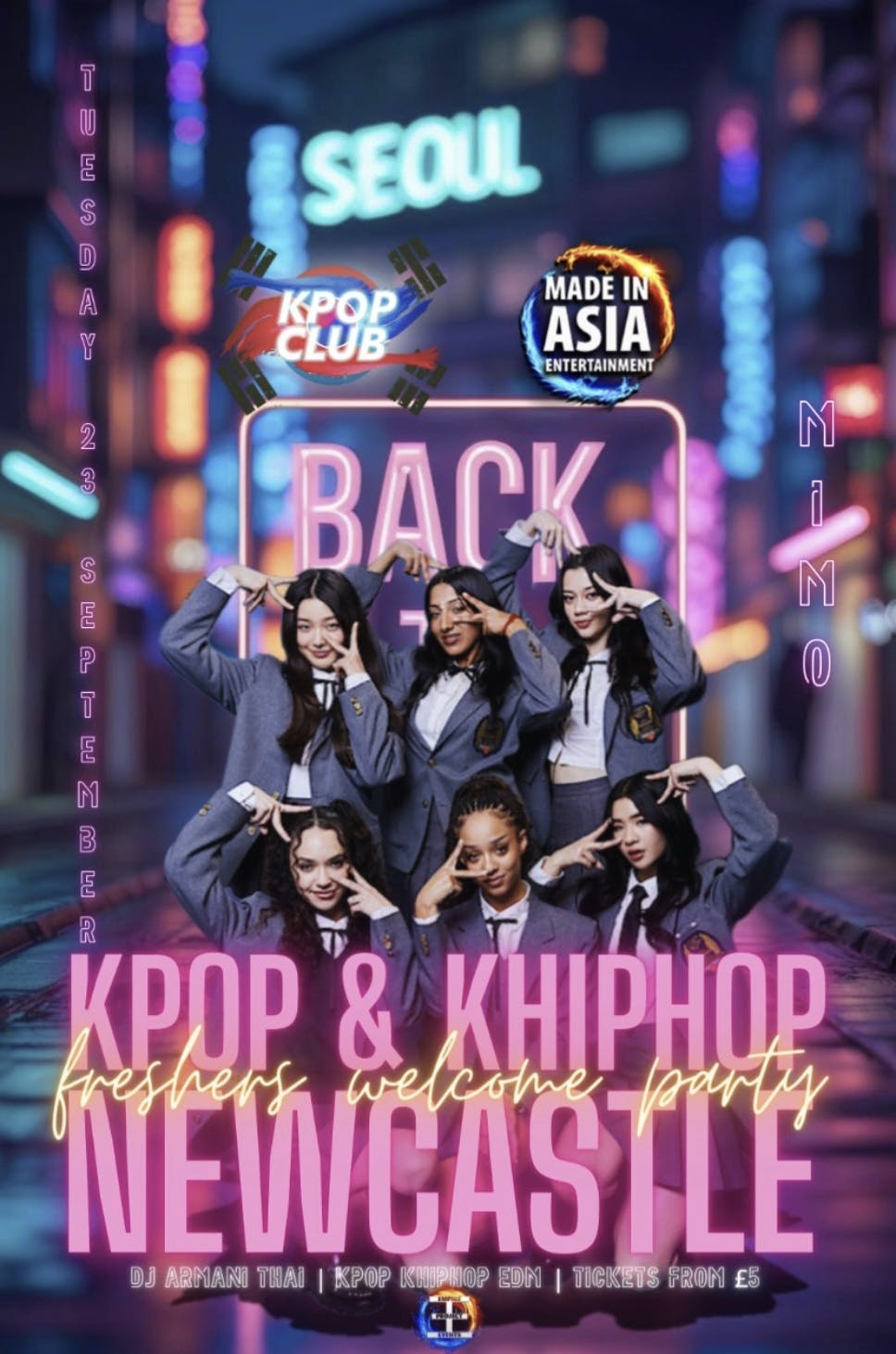 NEWCASTLE Freshers KPop Party x Made In Asia Oriental Club Night: Back To School Rave with NCL ...