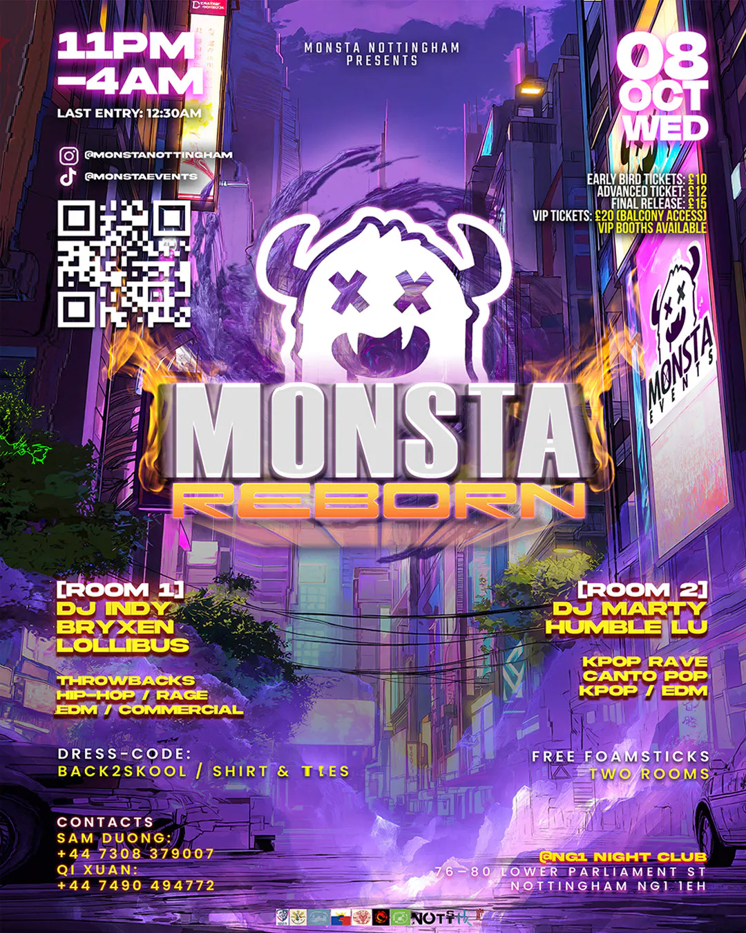 Monsta Nottingham Presents: MONSTA REBORN @ NG-1 NIGHT CLUB at NG-ONE ...