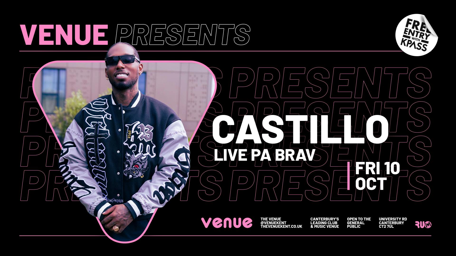 CASTILLO [Live PA Brav] - Canterbury at The Venue, Canterbury on 10th ...