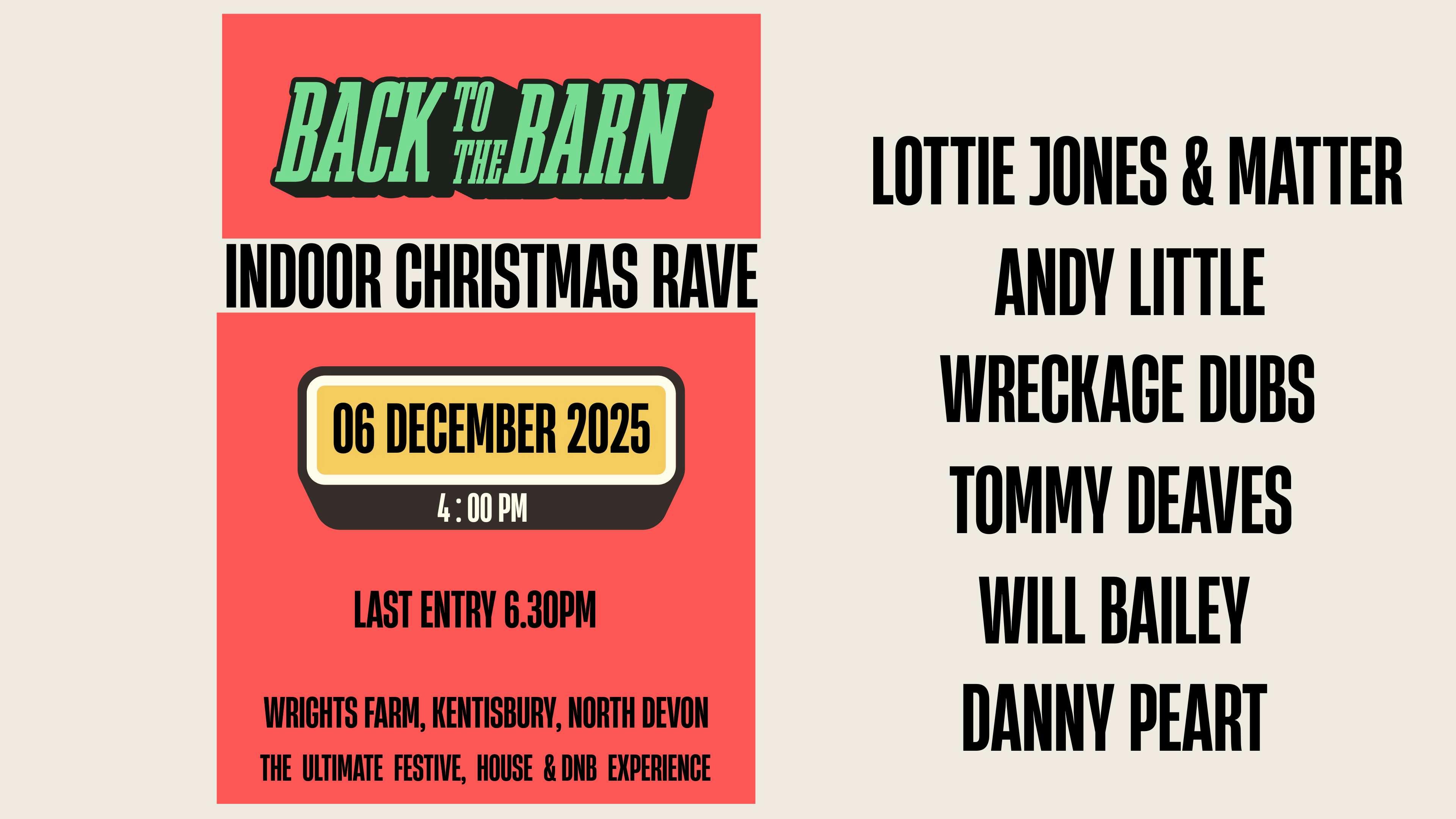 Back To The Barn Christmas Rave 2025 at Wrights Care Farm Project ...