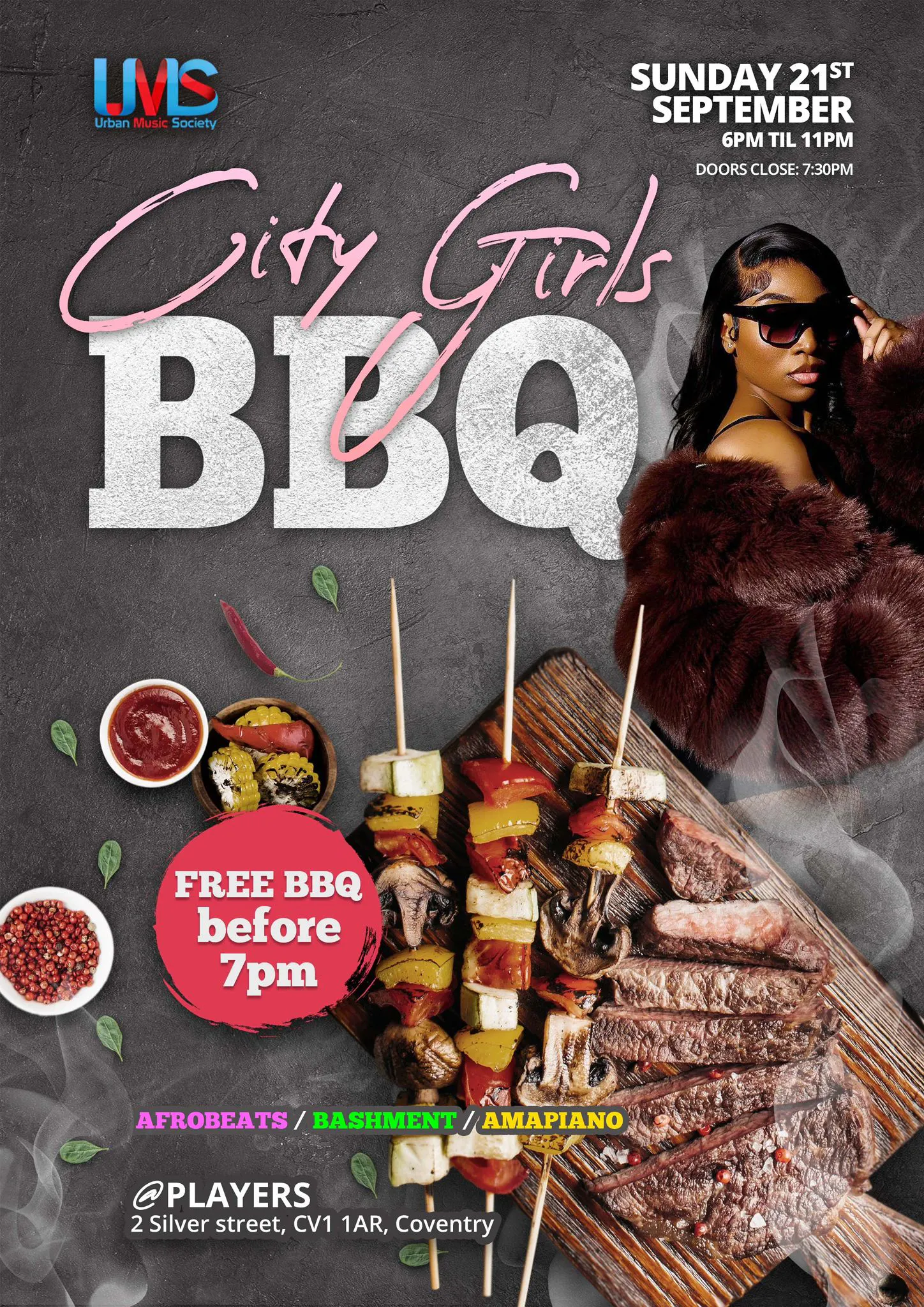 CITY GIRLS BBQ at Players Party Rooms, Coventry on 21st Sep | Fatsoma