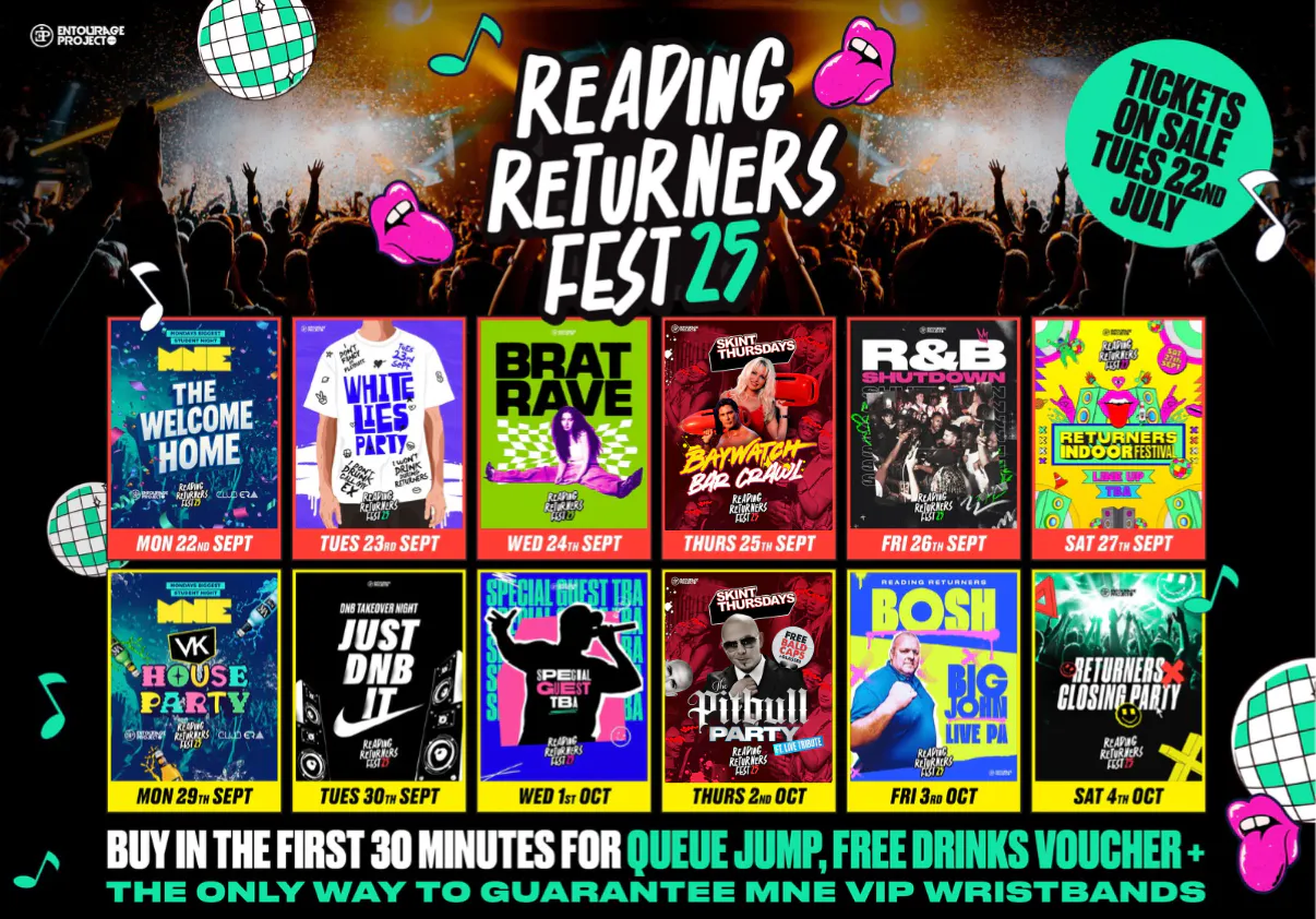 READING RETURNERS FEST 2025 - ON SALE NOW 🚀 at Club Era, Lola Lo ...