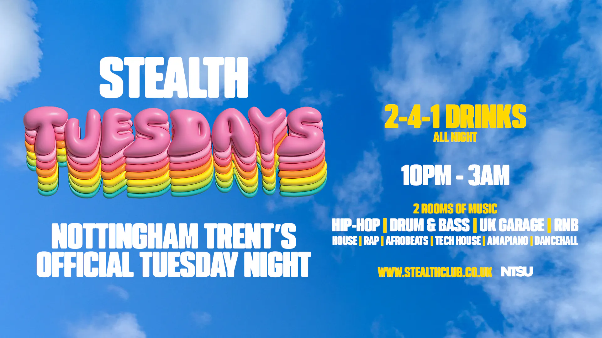 Stealth Tuesdays - Nottingham Trent’s Official Clubnight. at Stealth ...