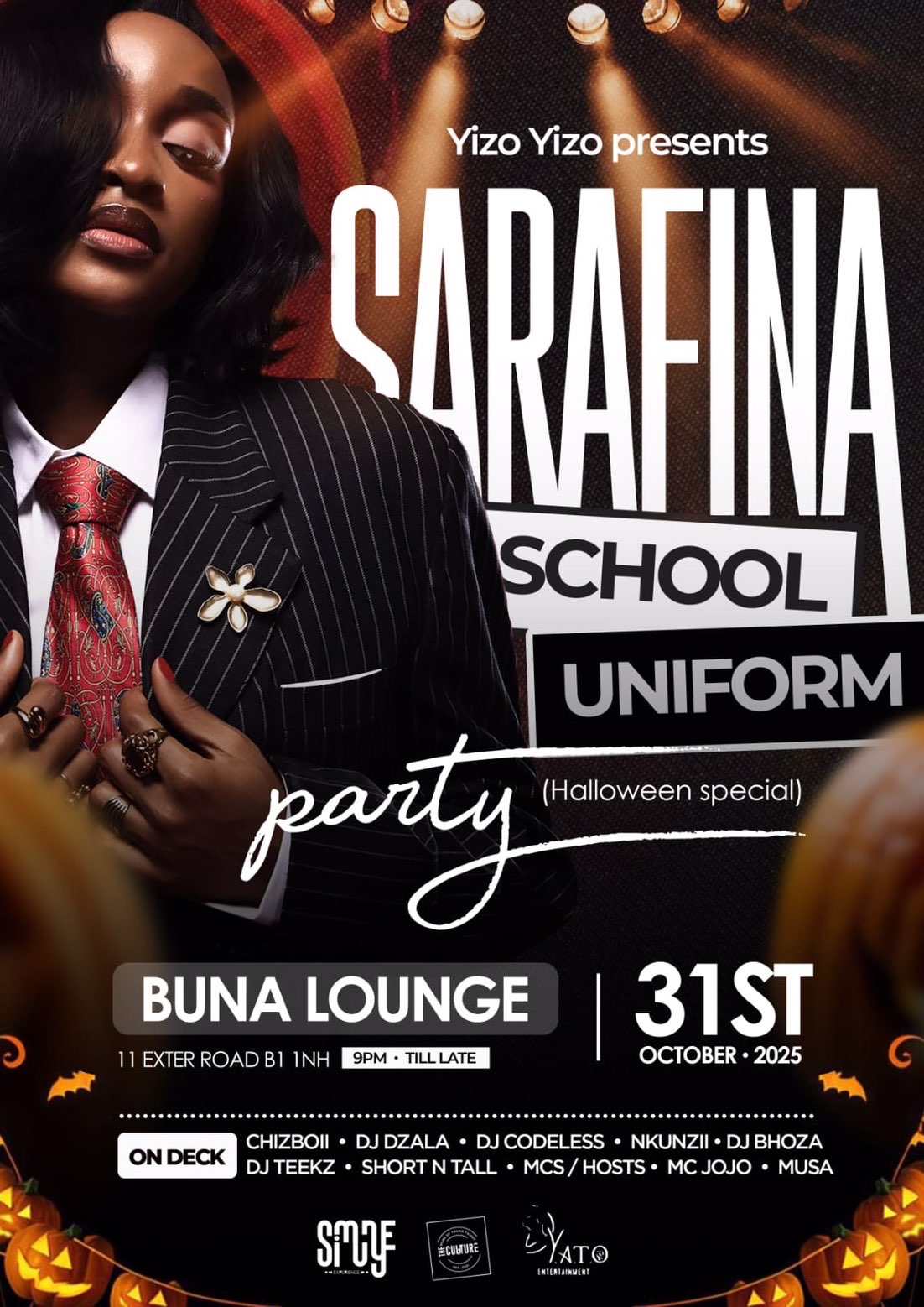 SARAFINA SCHOOL UNIFORM PARTY (Halloween Special) at BUNA Lounge ...