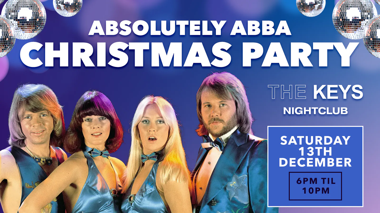 Absolutely Abba Christmas Party at The Keys Nightclub, Yarm on 13th Dec ...