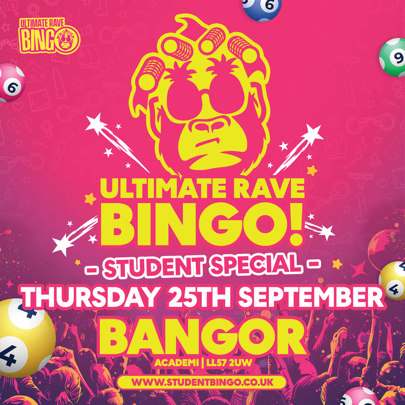 Ultimate Rave Bingo a night of all out mischief ﻿🎉 at Academi, Bangor ...