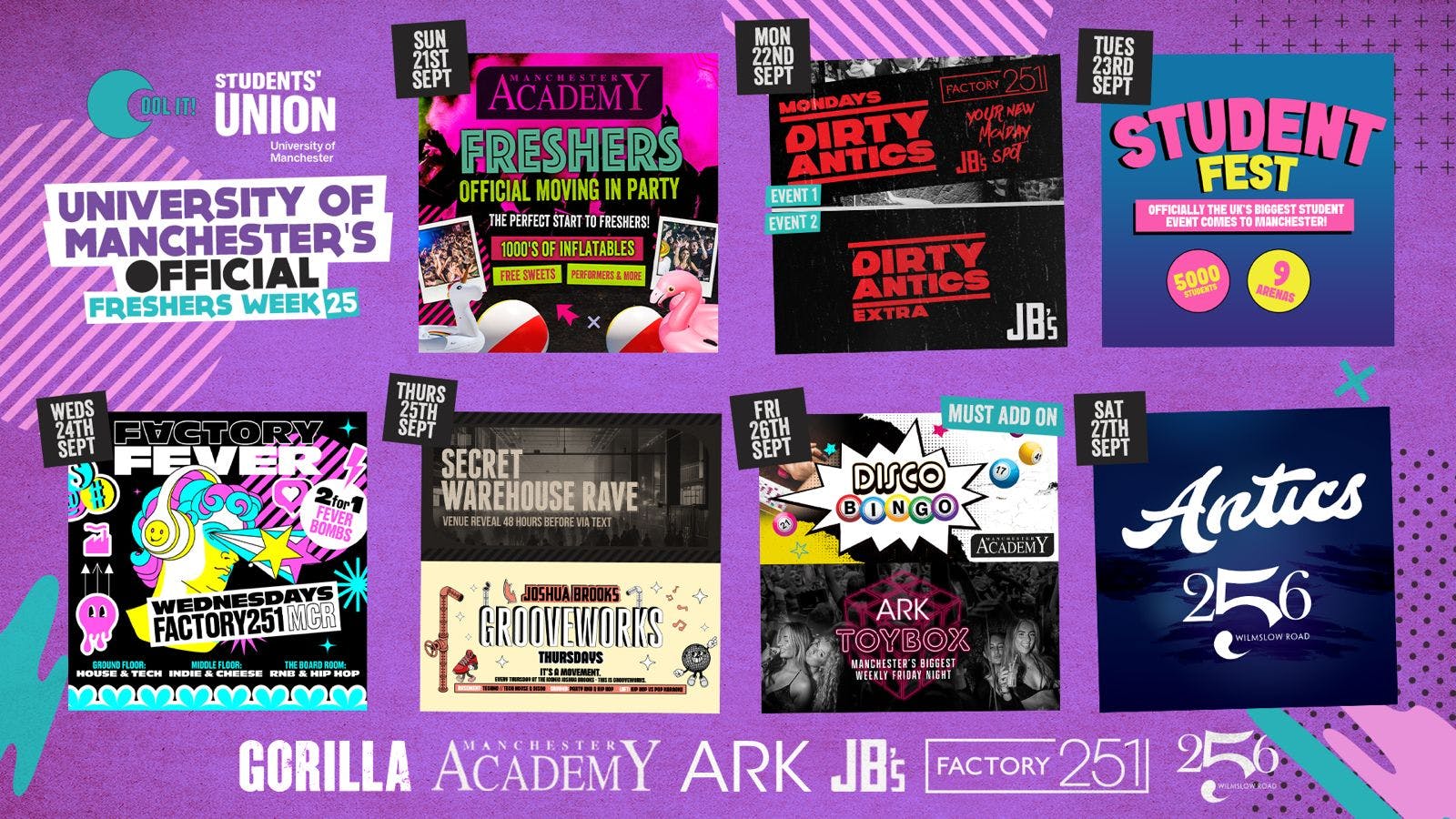 UNIVERSITY OF MANCHESTER'S OFFICIAL All Access Freshers Wristband 2025 ...