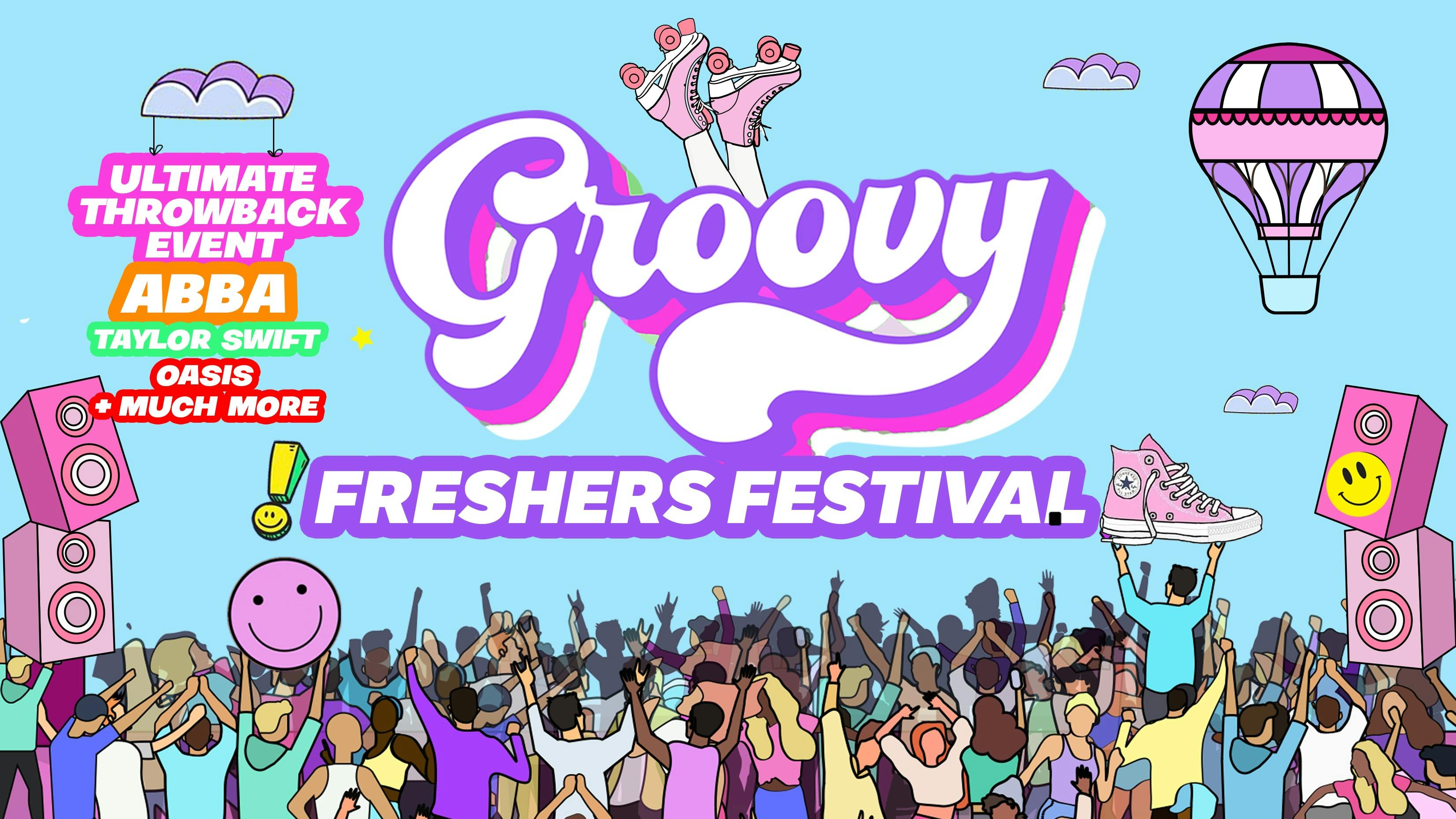 GROOVY HUDDERSFIELD FRESHERS 2025 🪩 THE ULTIMATE THROWBACK EVENT ☮️ ️ 🚨 ...