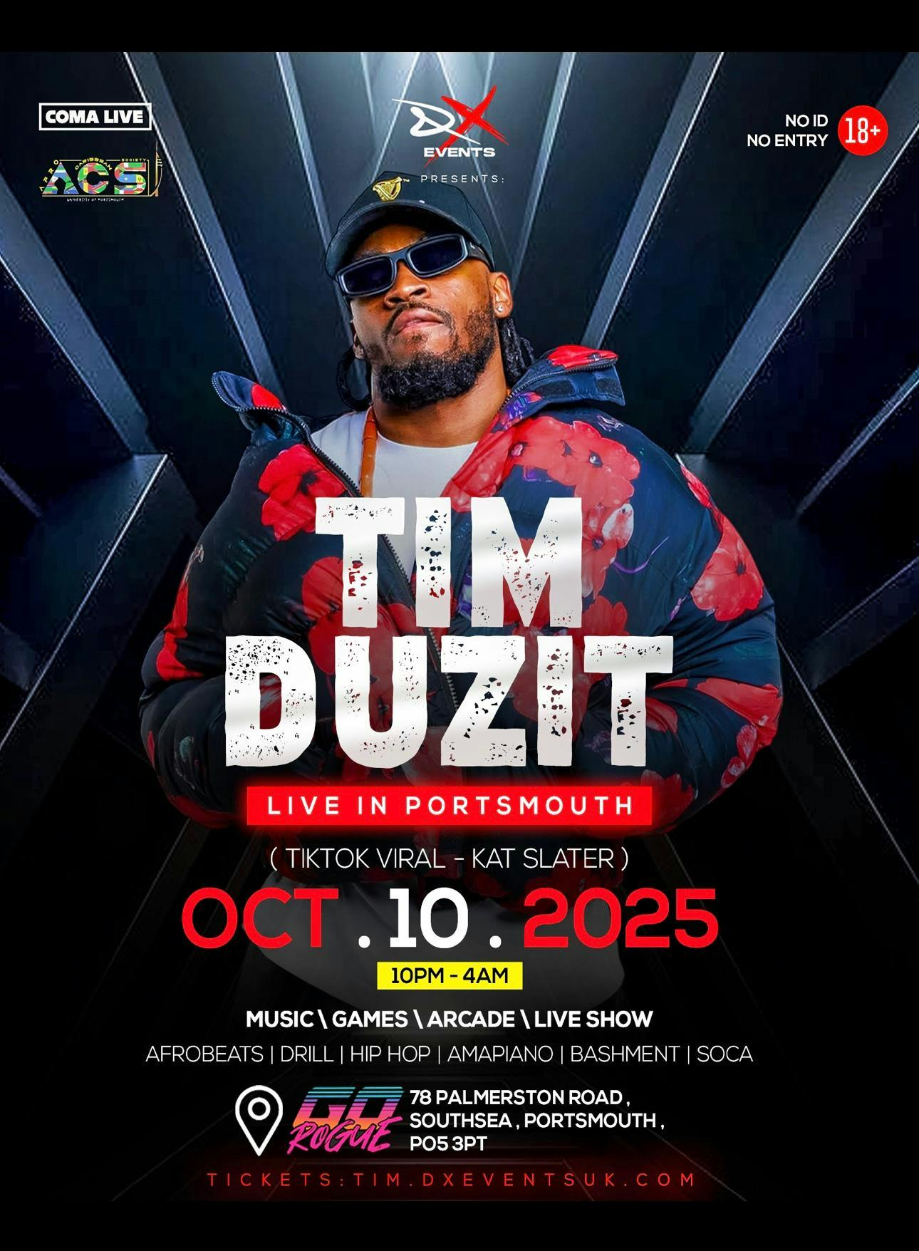 TIM DUZIT : LIVE IN PORTSMOUTH | KAT SLATER TOUR at Go Rogue ...