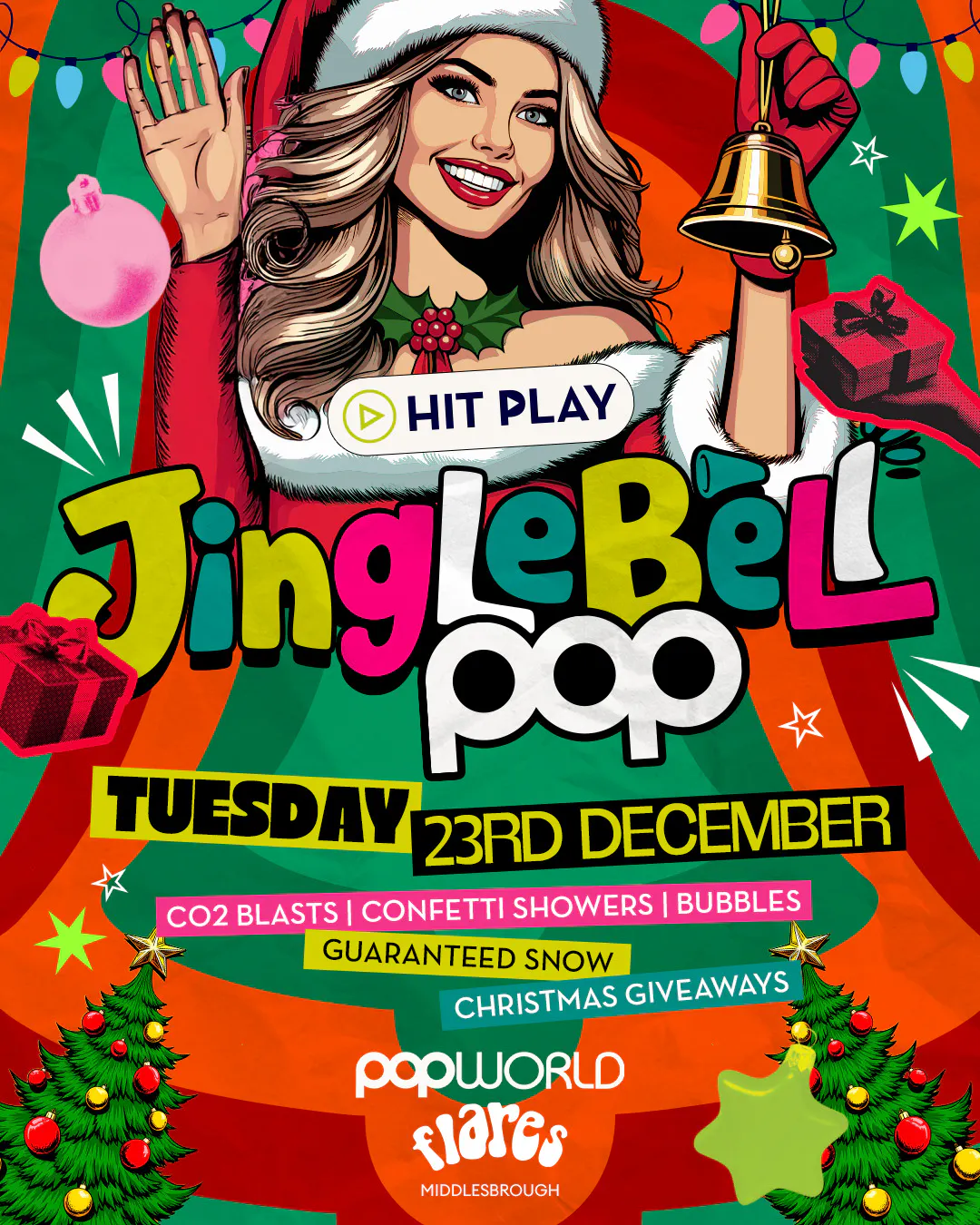 Jingle Bell Pop at Flares & Popworld - Middlesbrough, Middlesbrough on ...