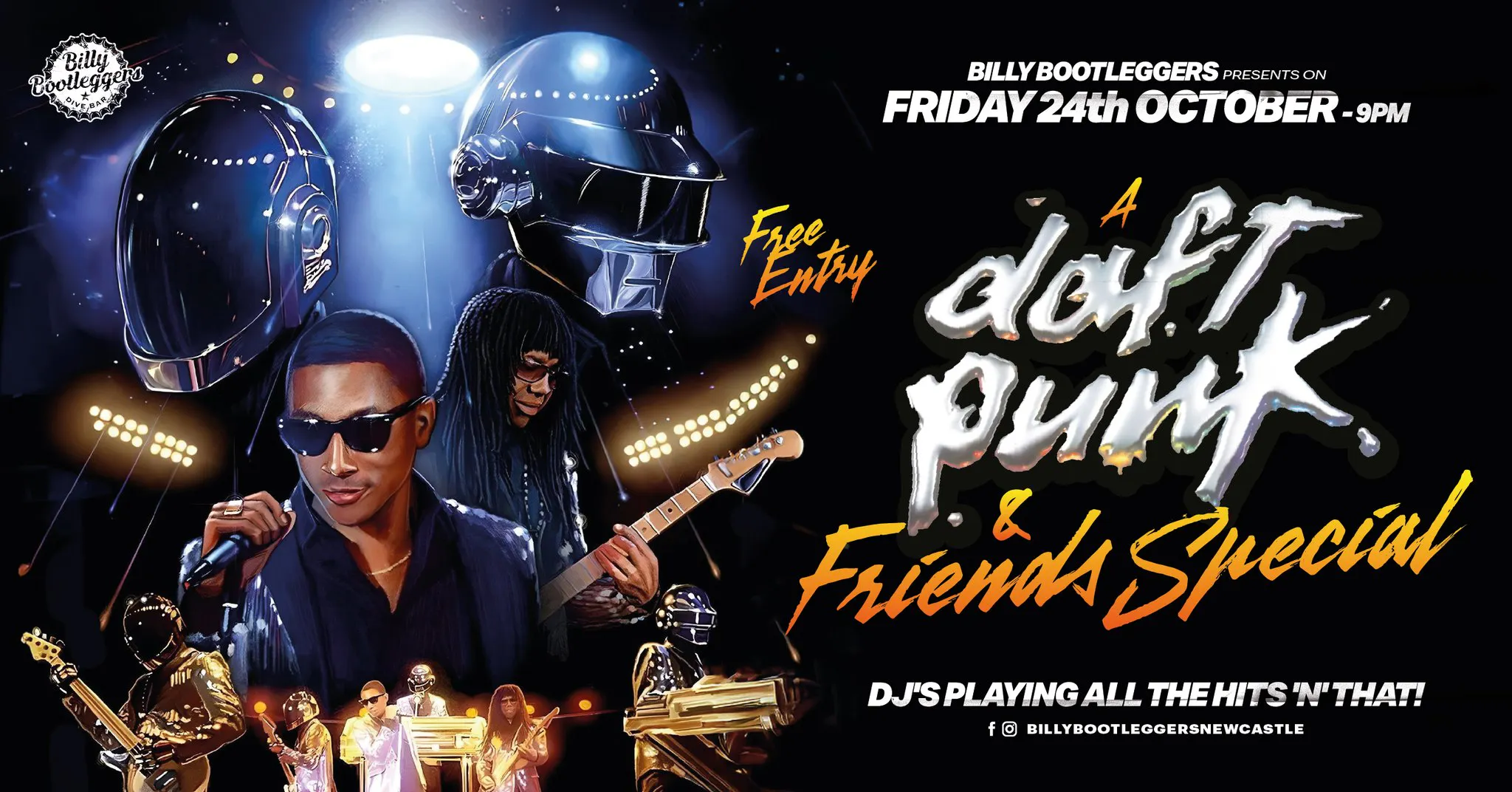 A DAFT PUNK & FRIENDS SPECIAL at Billy Bootleggers, Newcastle upon Tyne ...