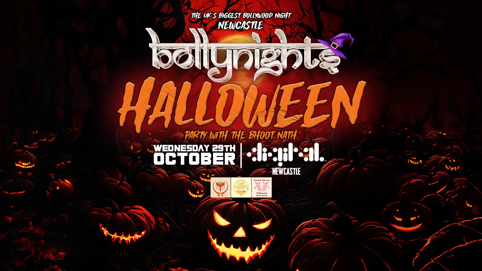 Bollynights Newcastle - Halloween Special | Wednesday 29th October ...