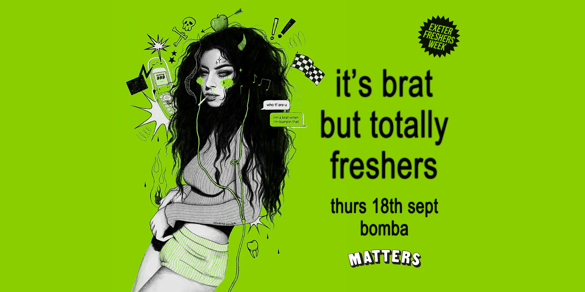 it's brat but totally freshers at Bomba, Exeter on 18th Sep 2025 | Fatsoma