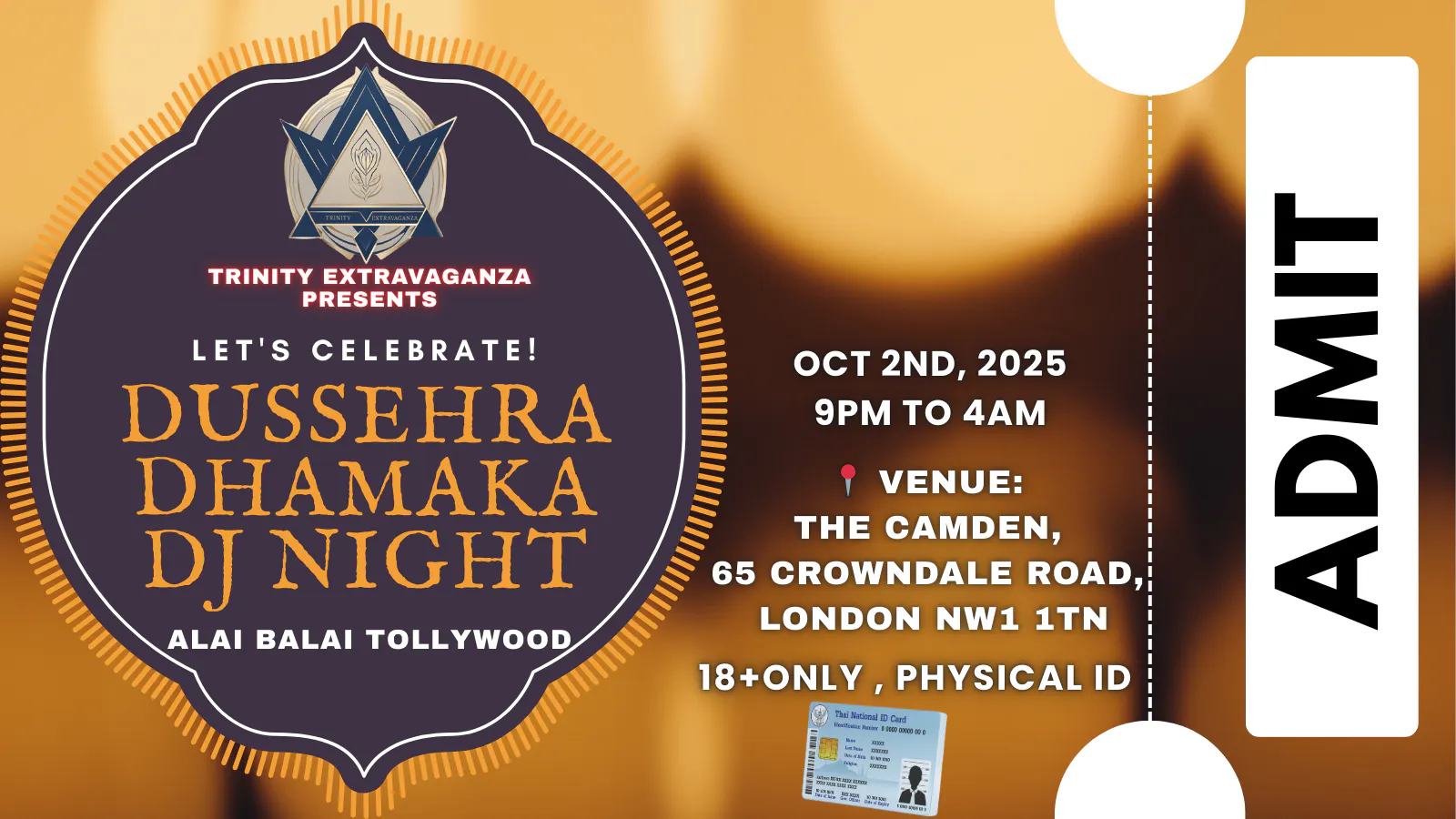 Dussehra Dhamaka DJ Night ALAI BALAI TOLLYWOOD at THE CAMDEN, London on ...