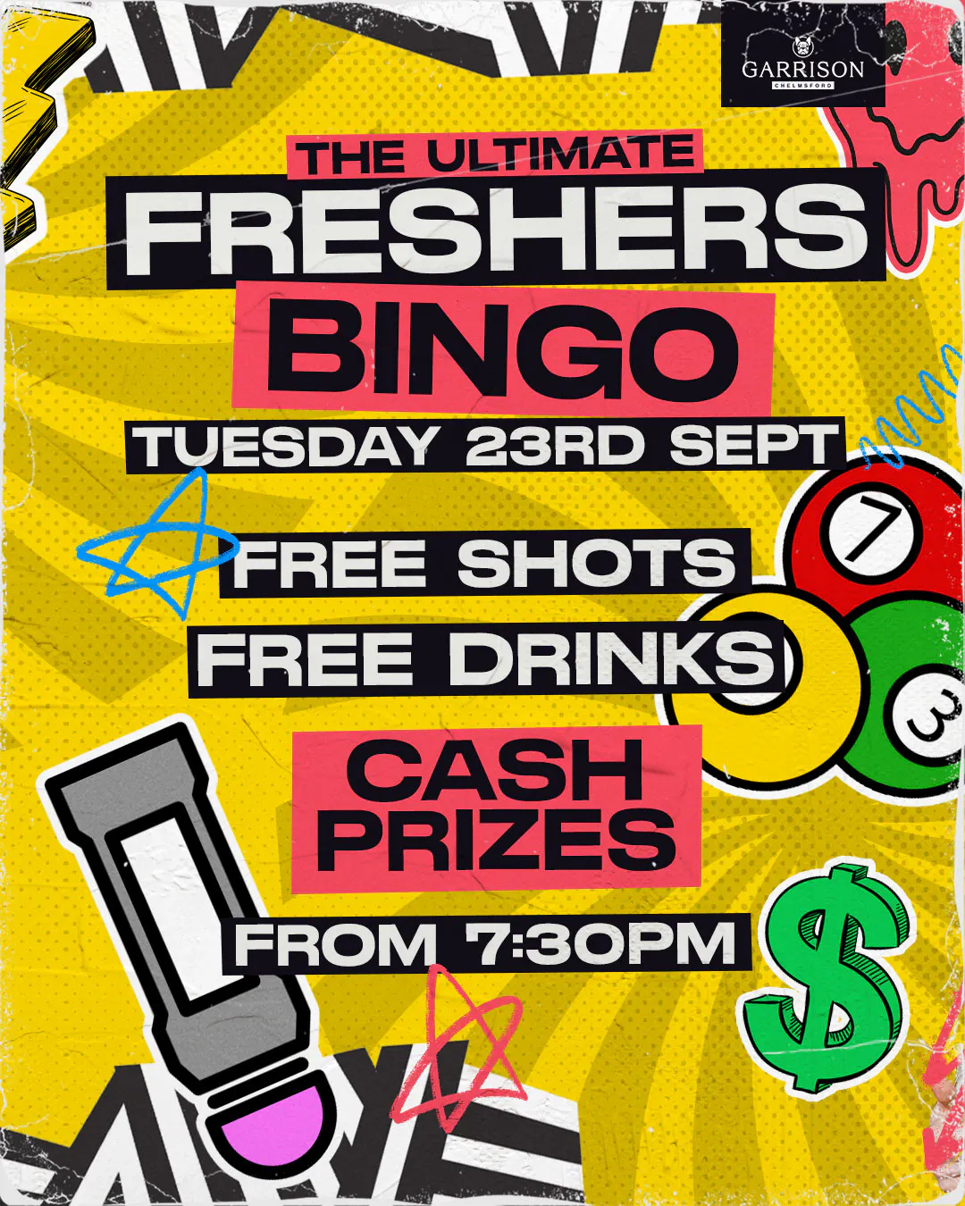 The Ultimate Freshers Bingo! at The Garrison Tavern, Chelmsford on 23rd ...